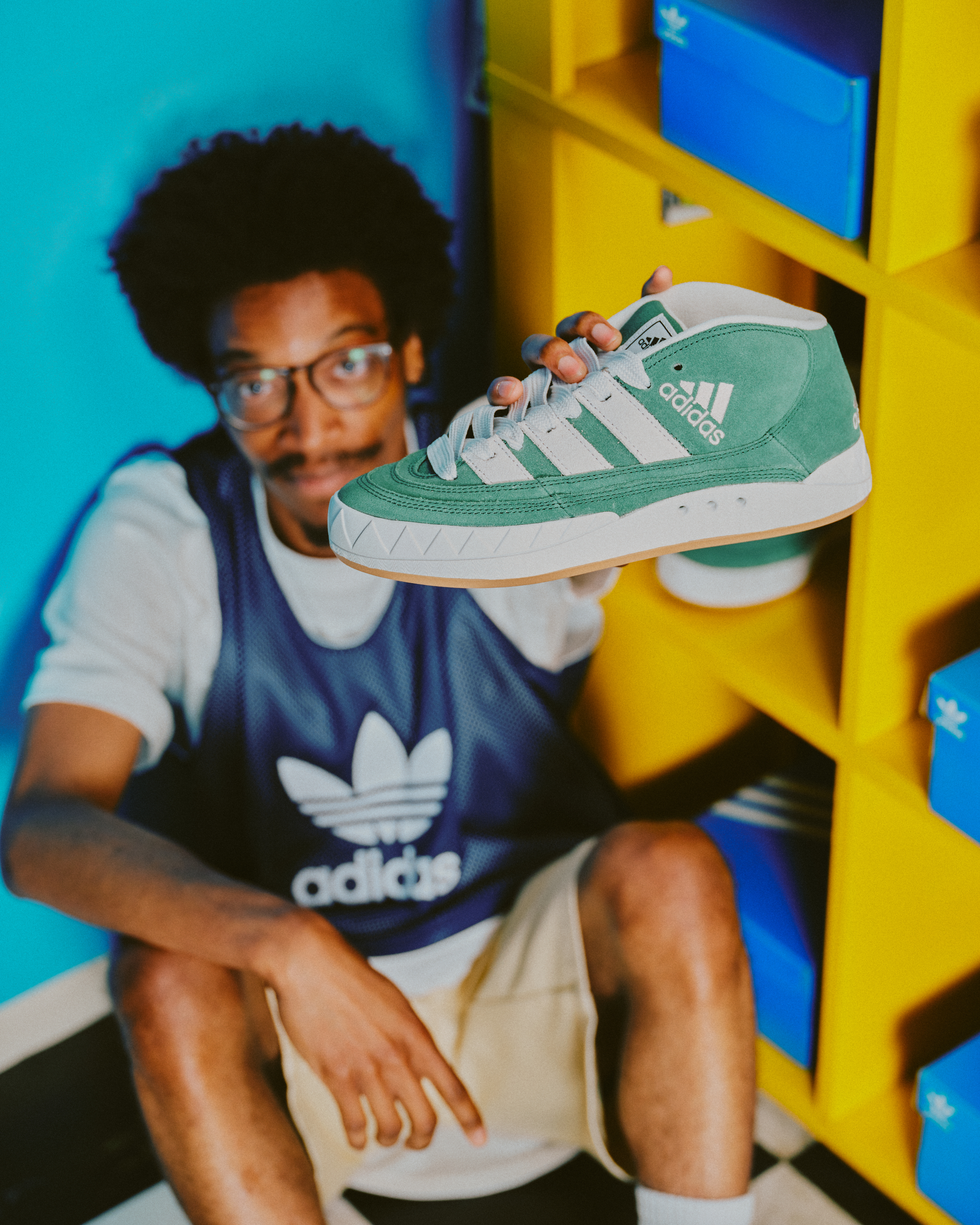 Tokyo model agency Acqua Model's Brandon R for ADIDAS ADIMATIC MID Key ...